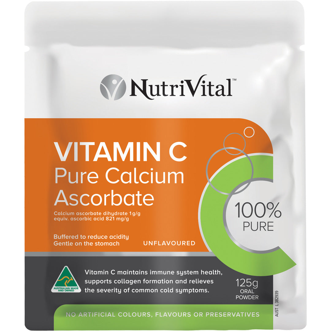 NutriVital Vitamin C Pure Calcium Ascorbate – Evelyn Faye Nutrition