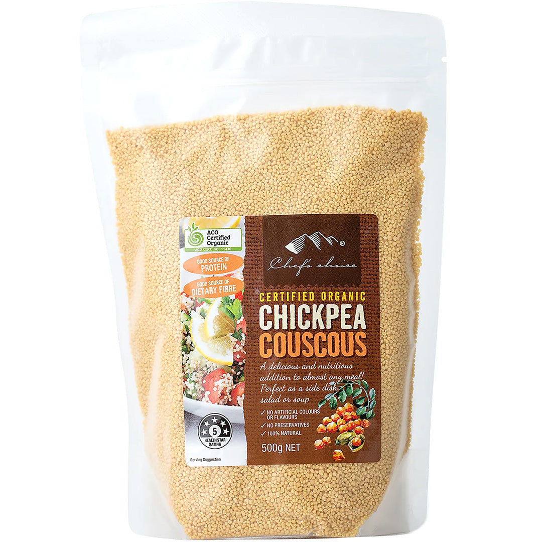 Chef's Choice Certified Organic Chickpea Couscous – Evelyn Faye Nutrition